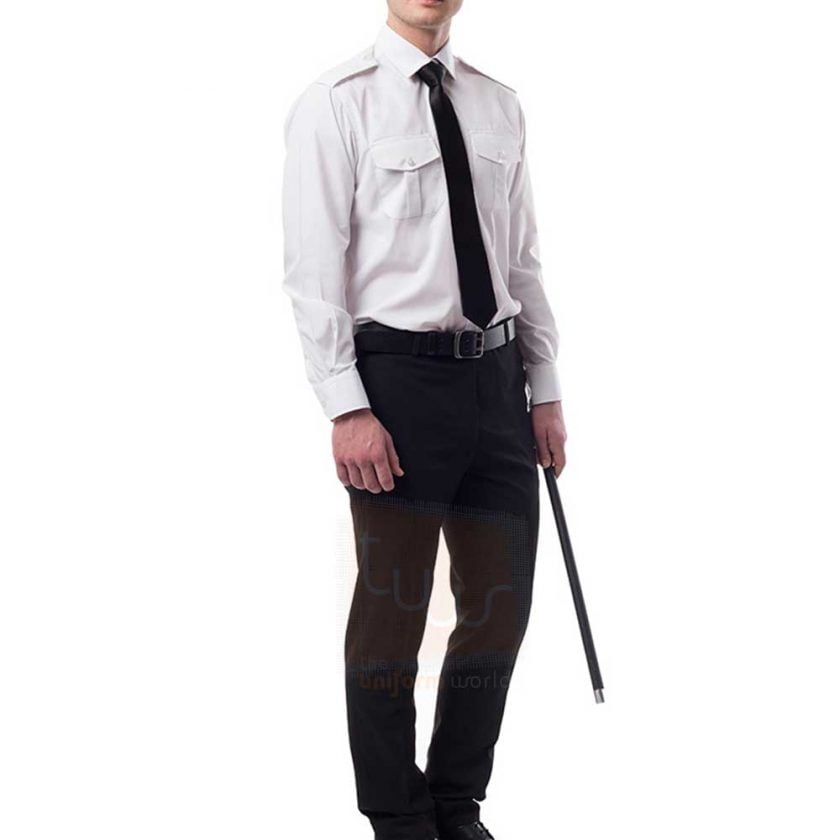 White Security Uniforms Shirts with Black Trousers - Dubai UAE ...