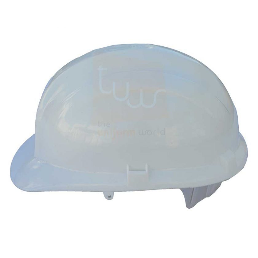 White Hard Hat with Pin Lock Suspension - Dubai UAE | Leading Uniforms ...